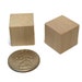 3/4 Solid Wood Blocks Set of 10 Unfinished Wooden Cube 3/4 Inch Block ...
