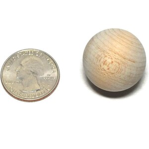 1 Wood Balls Set of 10 Unfinished Solid Wood 1 Inch Ball Wooden Balls ...