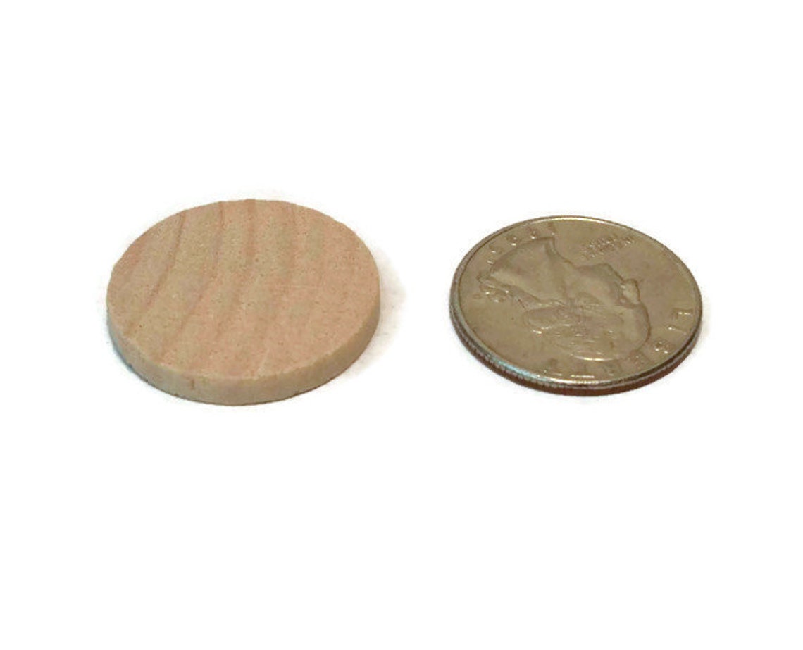 1 Wood Disc Wood Coins Set of 25 Unfinished Wood - Etsy