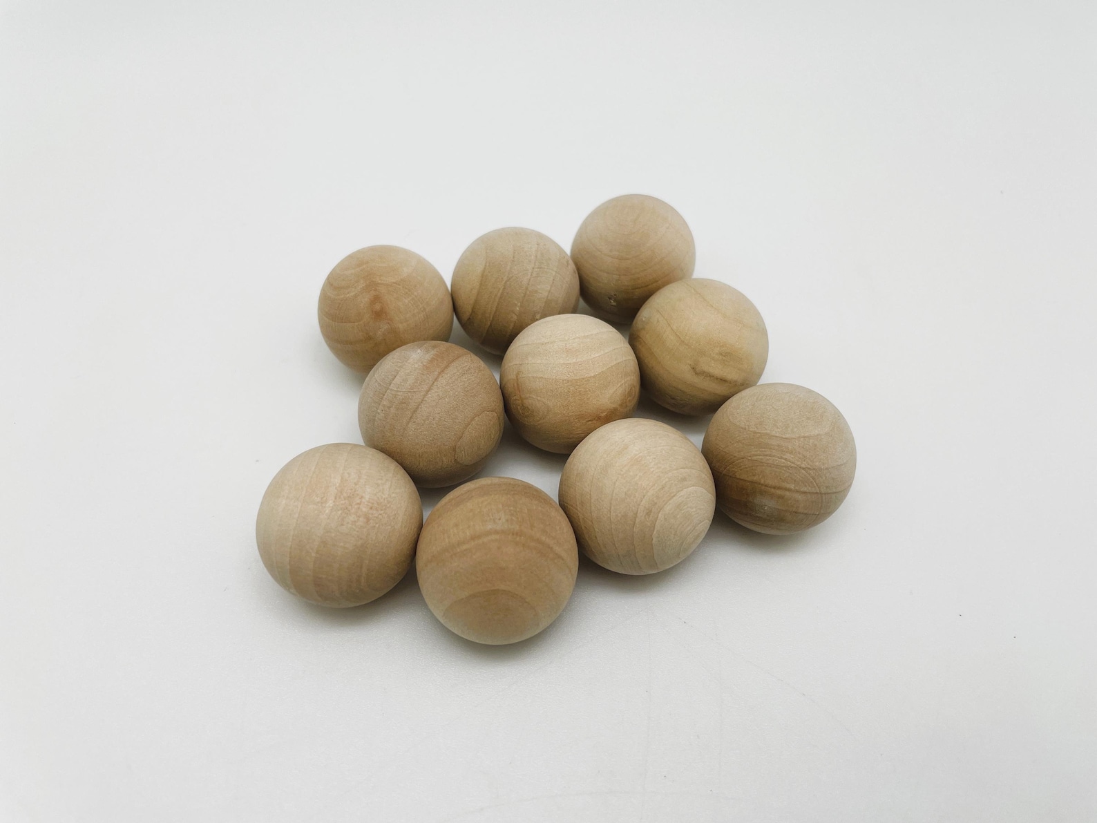 1" Wood Balls - Set of 10 - Unfinished - Solid Wood - 1 Inch Ball ...