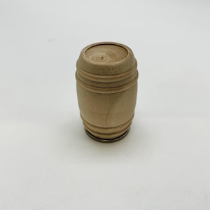 1-5/8" Wooden Pickle Barrels - Set of 6 - Unfinished Wood 1-1/8" Wide ...