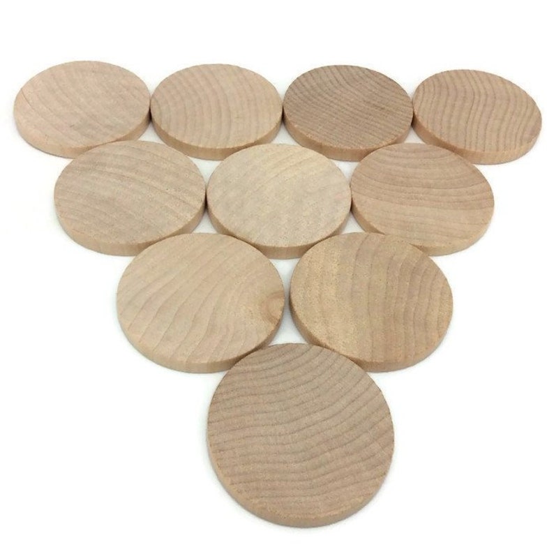 2 Wood Discs Set of 10 Wood Coin 2 Inch Wood | Etsy