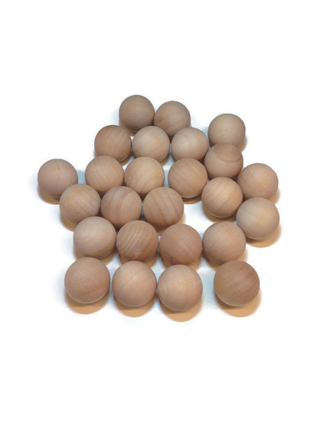 3/4 Wood Balls Set of 25 Unfinished Wood Spheres Wooden Balls Wood Orbs ...