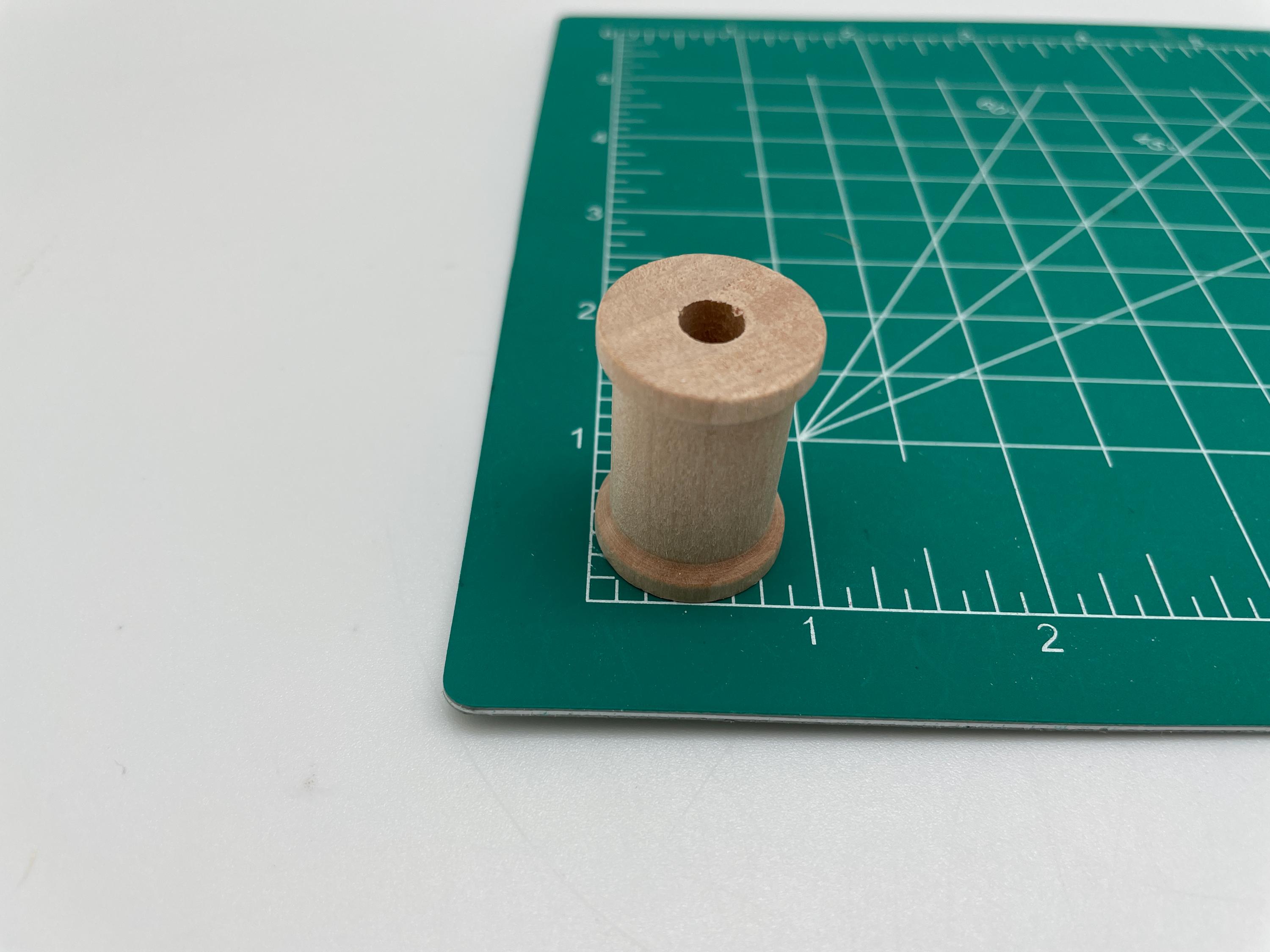 1-3/16" X 7/8" Thread Spools - Set of 10 - Unfinished Wood Spool - 1/4 ...