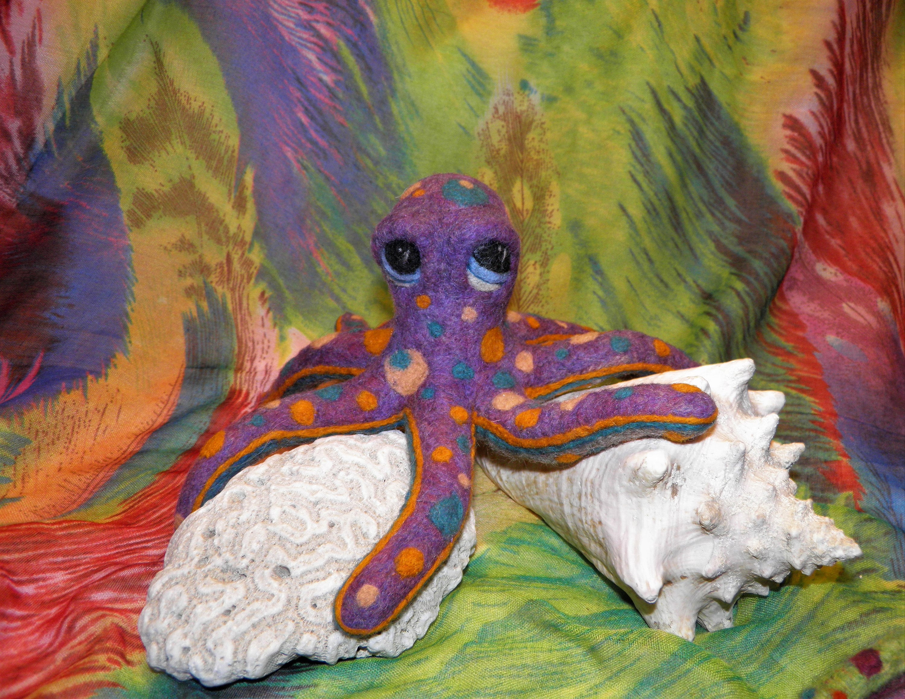 Needle Felted Octopus - Etsy