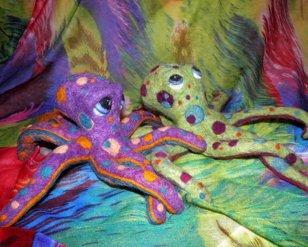 Needle Felted Octopus - Etsy