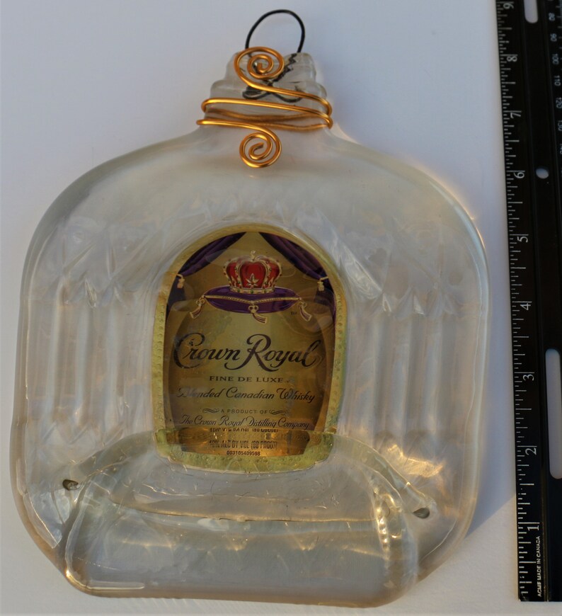 Crown Royal Whiskey Bottle Slumped With Original Labels - Etsy