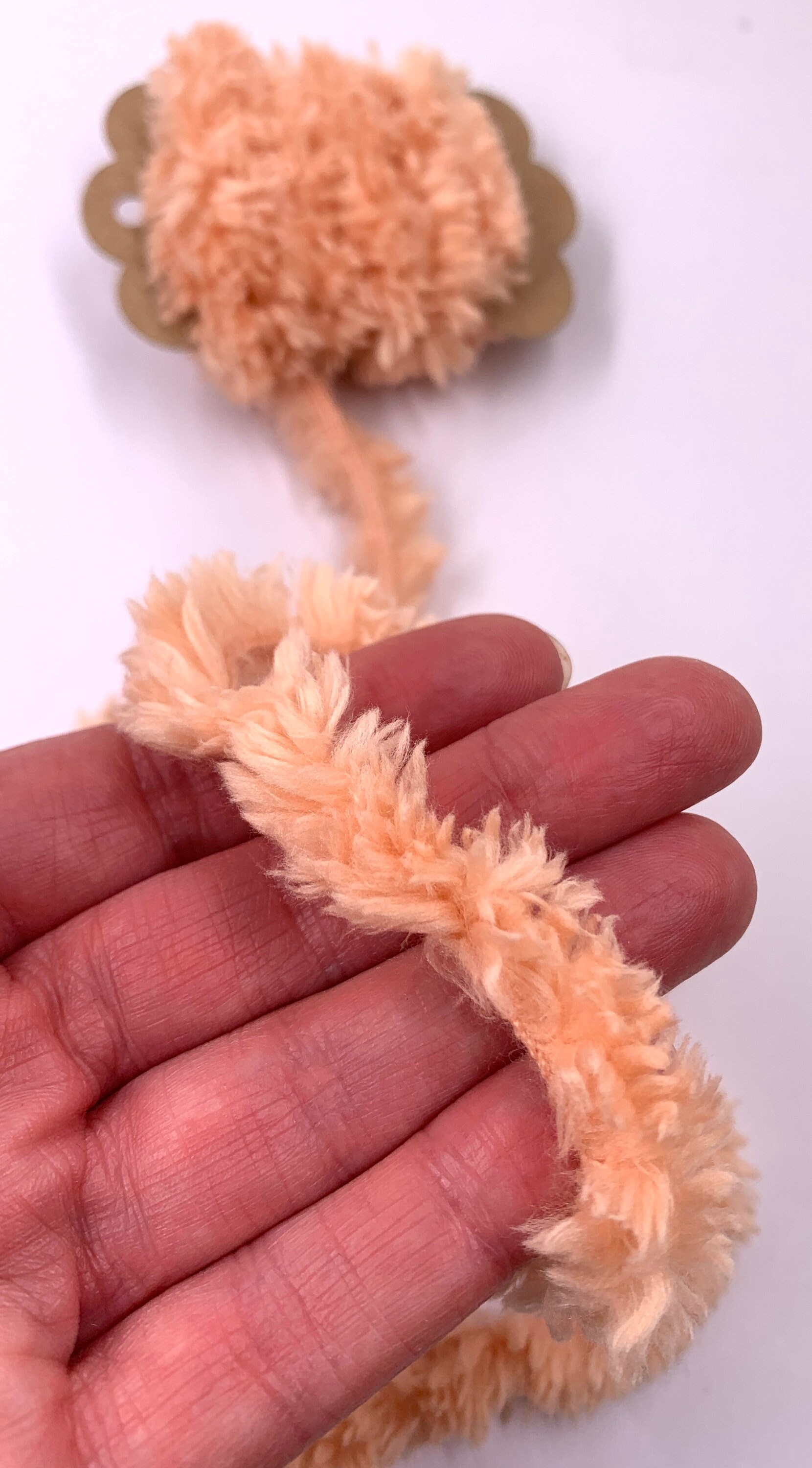 2 Yds Sherpa lt Coral Chenille Faux Fur Trim Novelty Fibers - Etsy