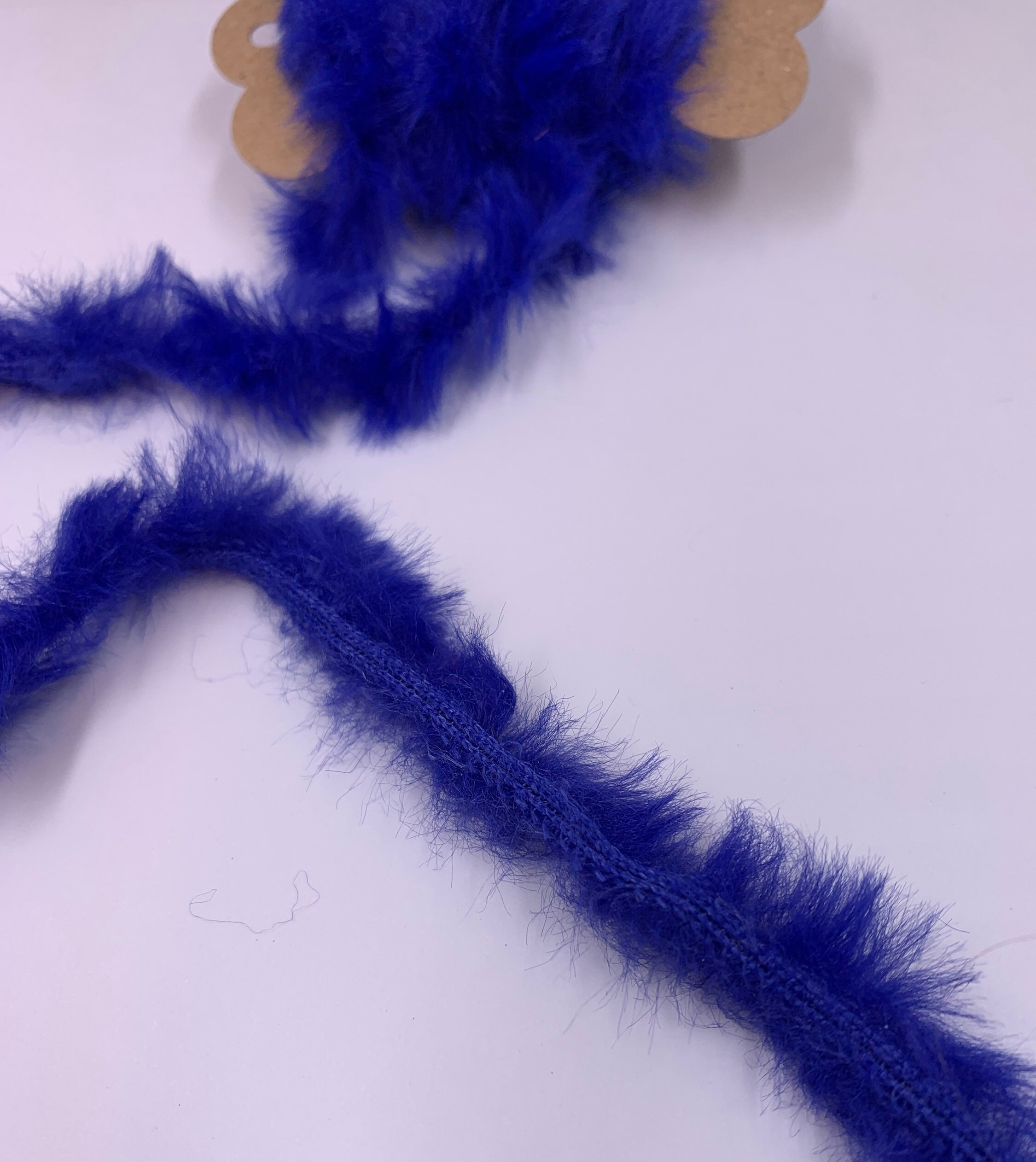 1 Yd Faux Fur Yarn royal Blue Trim Novelty Fibers Scrapbooks - Etsy