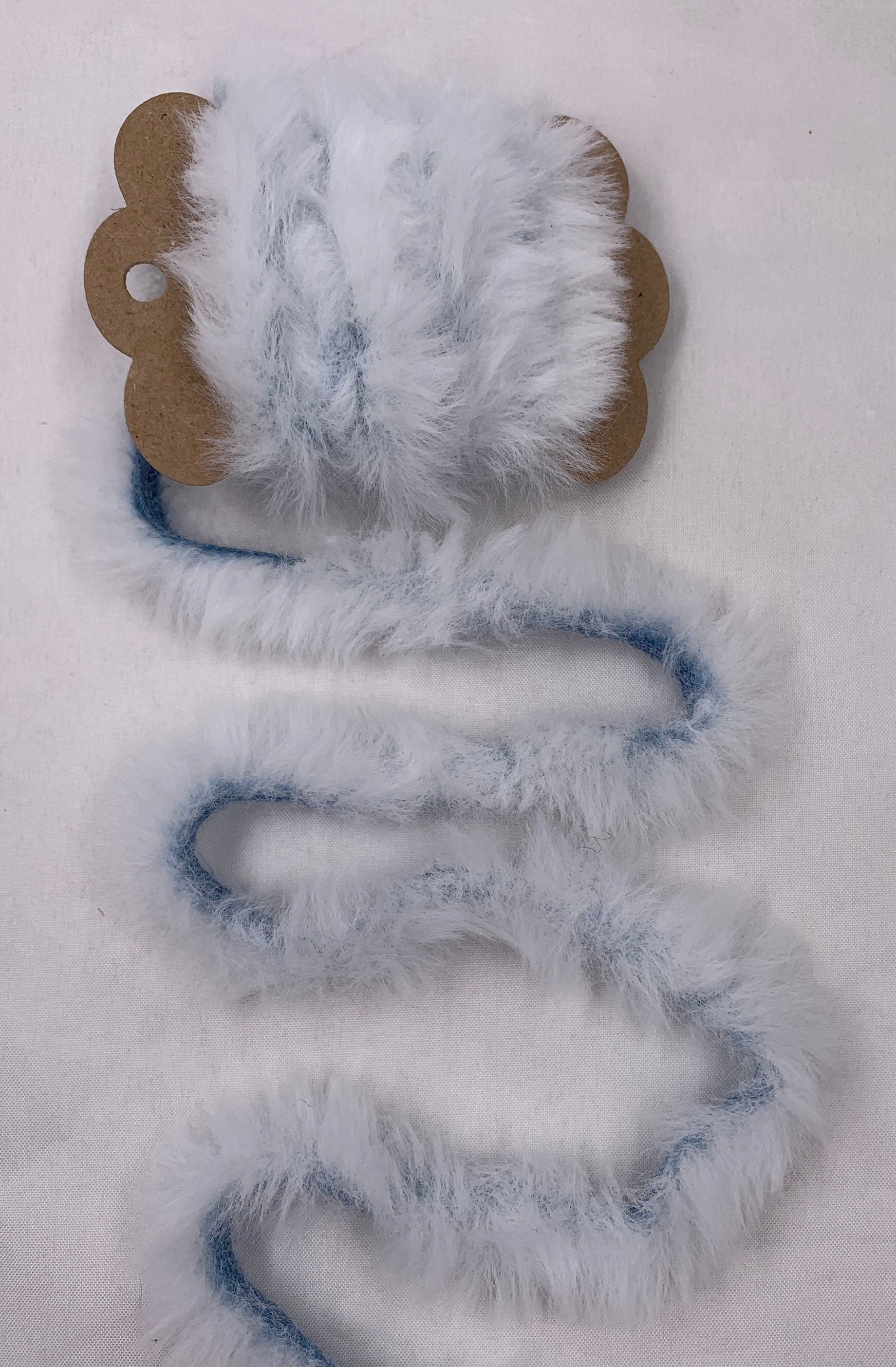 1 Yd Faux Fur Yarn ice Blue Trim Novelty Fibers Mixed Media | Etsy