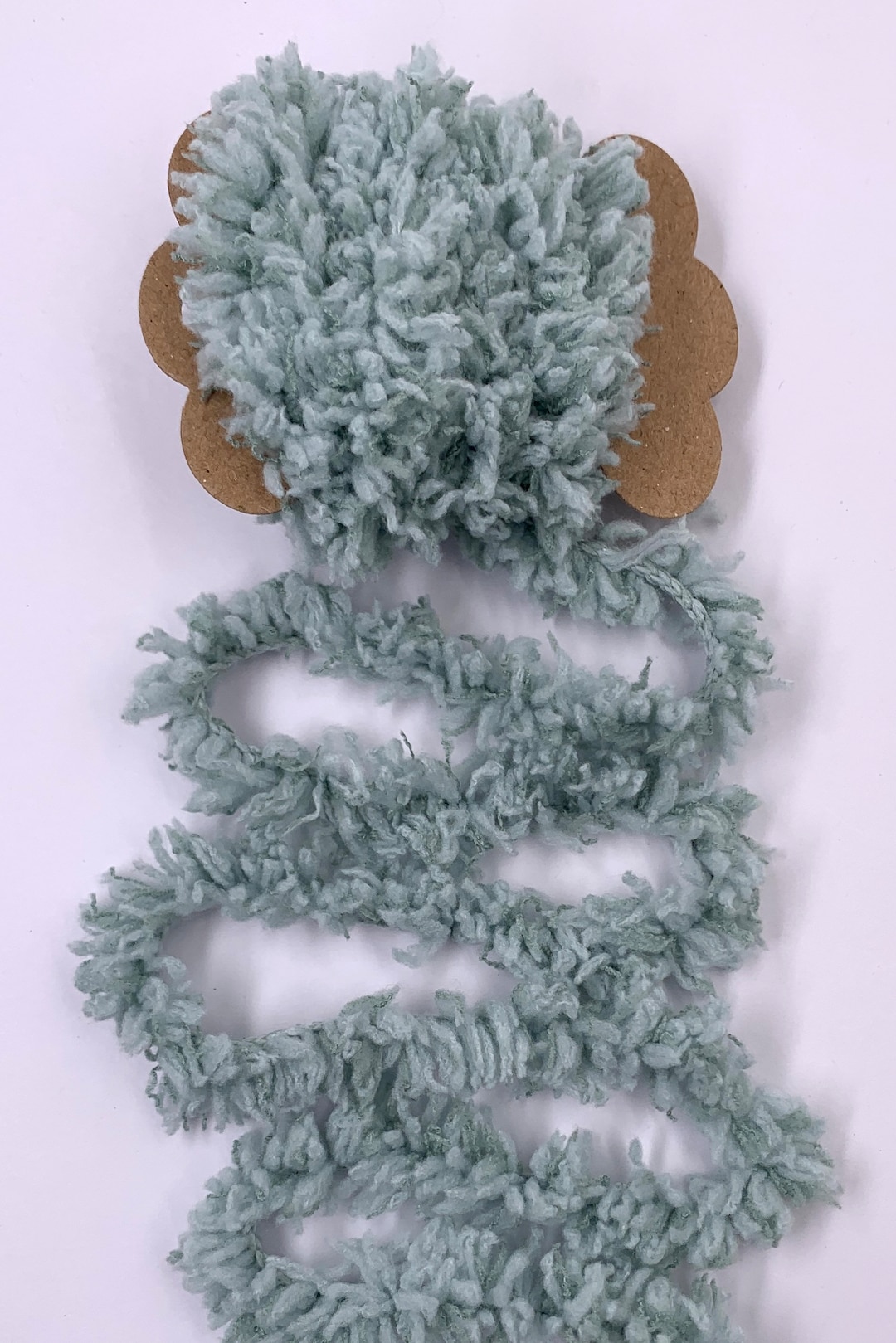 2 Yds Sherpa seafoam Chenille Faux Fur Trim Novelty Fibers Mixed Media ...