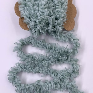 2 Yds Sherpa seafoam Chenille Faux Fur Trim Novelty Fibers Mixed Media ...