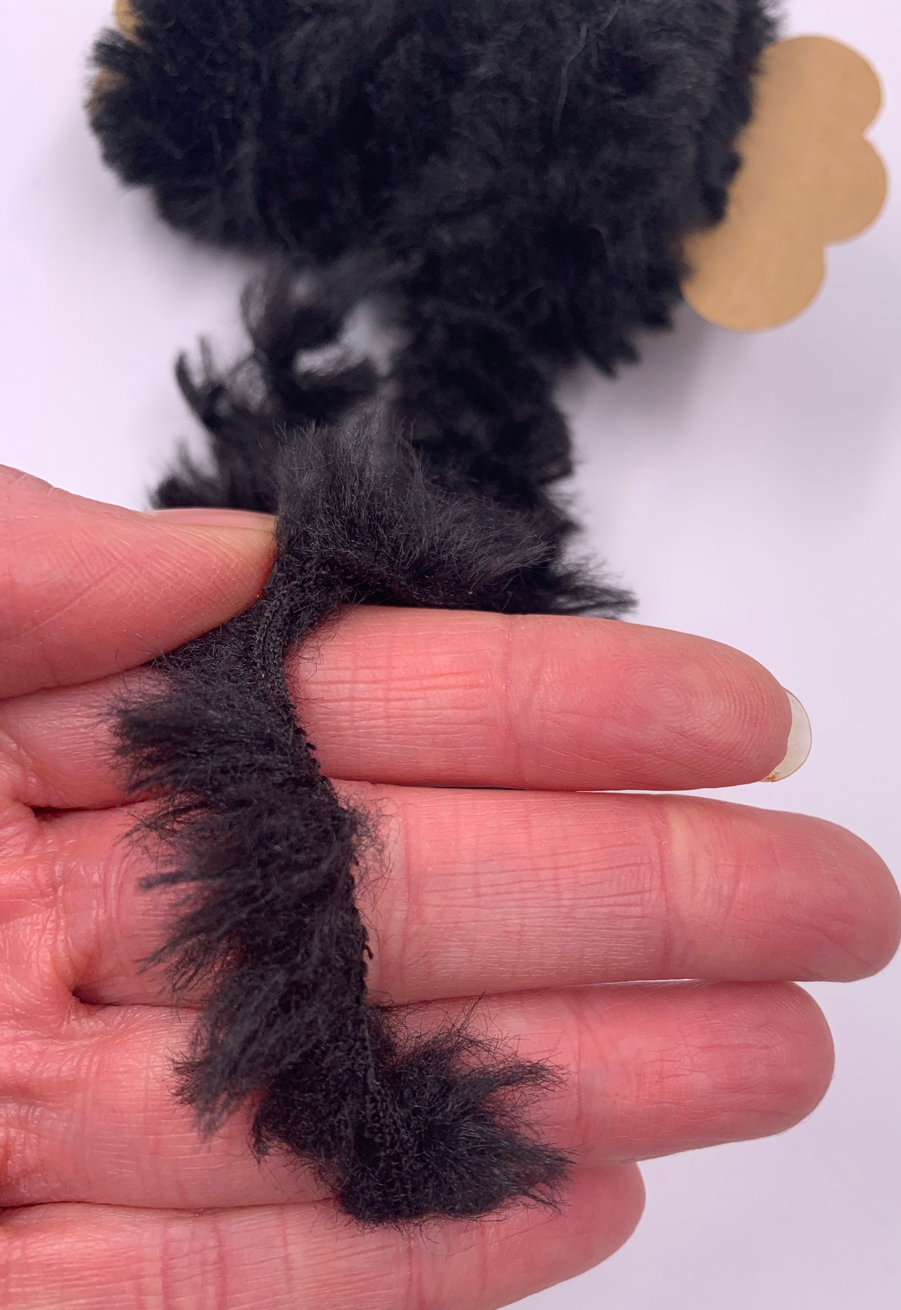 1 Yd Thick Faux Fur Yarn Black Trim Novelty Fibers | Etsy