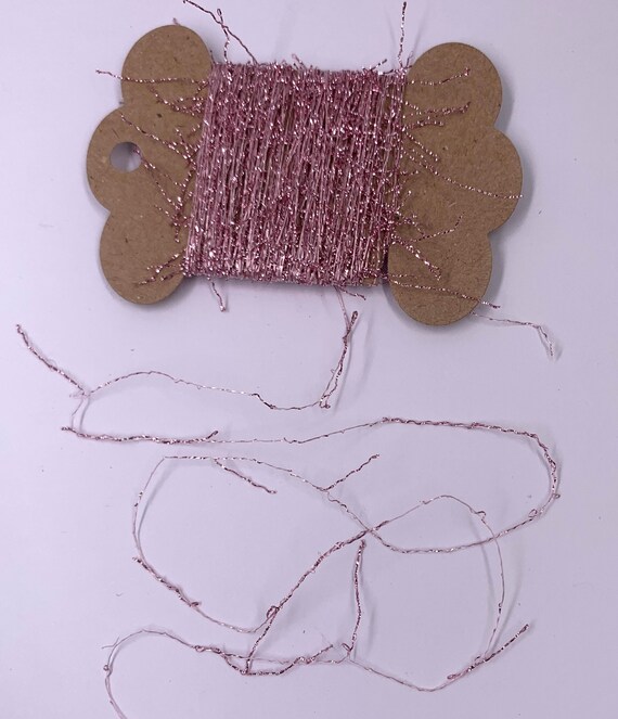 10 Yards Thin String Twine pink Metallic Novelty Fibers - Etsy