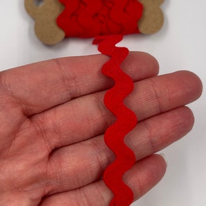 2 Yards 1/2" Ric Rac (red) Polyester Trim Novelty Crafts Rick Rack ...