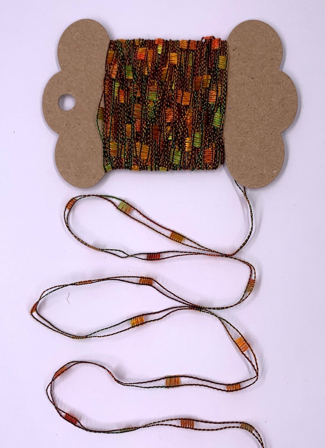 4 Yards Ladder Trim (fall Colors, Rust, Green) Novelty Fibers Mixed ...