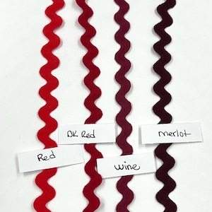 2 Yards 1/2" Ric Rac (red) Polyester Trim Novelty Crafts Rick Rack ...
