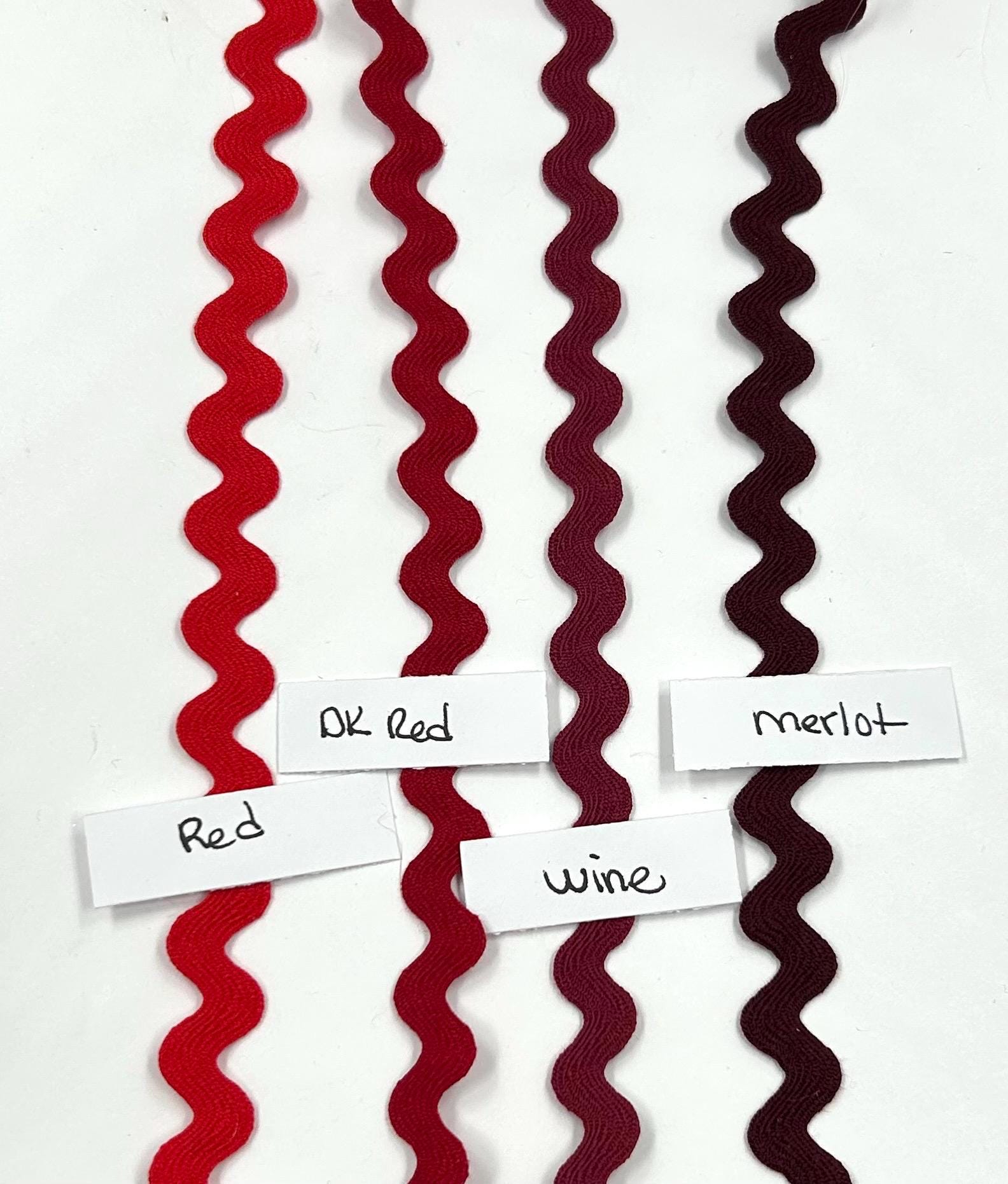 2 Yards 1/2" Ric Rac (red) Polyester Trim Novelty Crafts Rick Rack ...