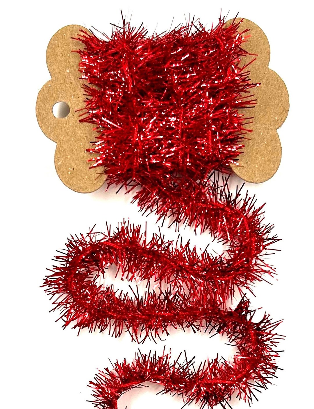 1 Yard Tinsel Trim (christmas Red Metallic) Novelty Fibers Mixed Media ...