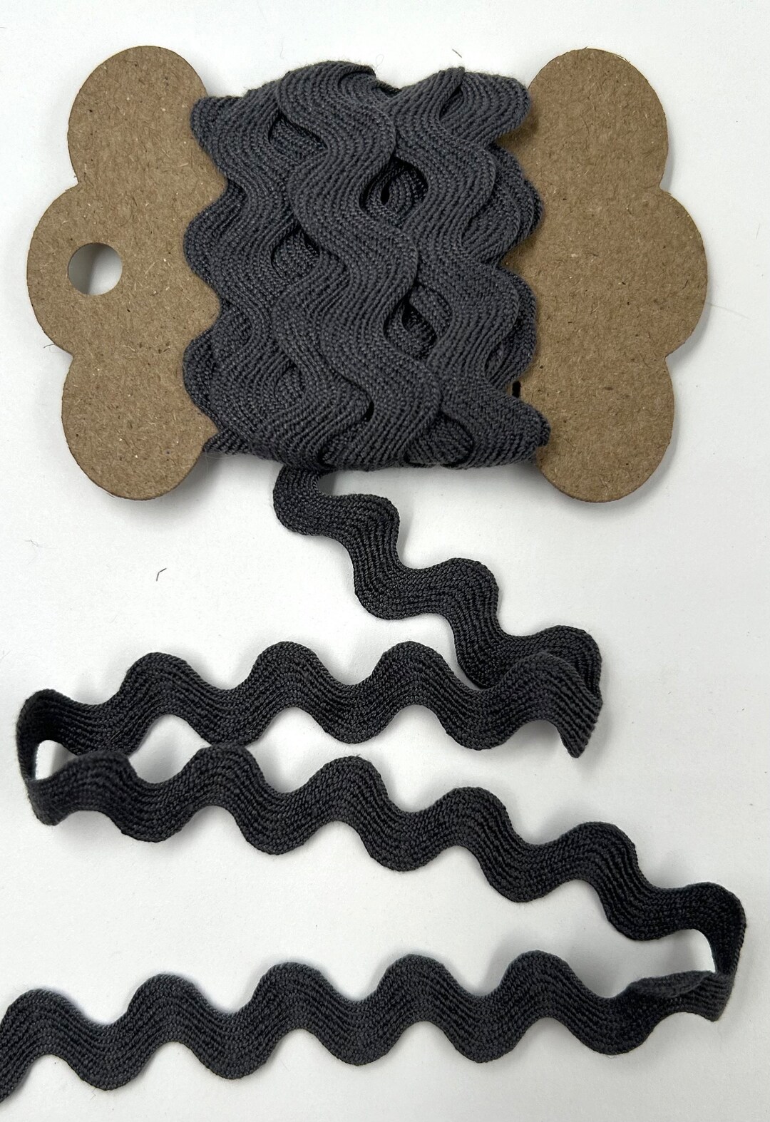 2 Yards 1/2" Ric Rac (graphite Gray) Polyester Trim Novelty Crafts Rick ...