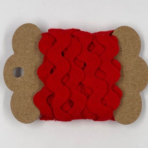 2 Yards 1/2" Ric Rac (red) Polyester Trim Novelty Crafts Rick Rack ...
