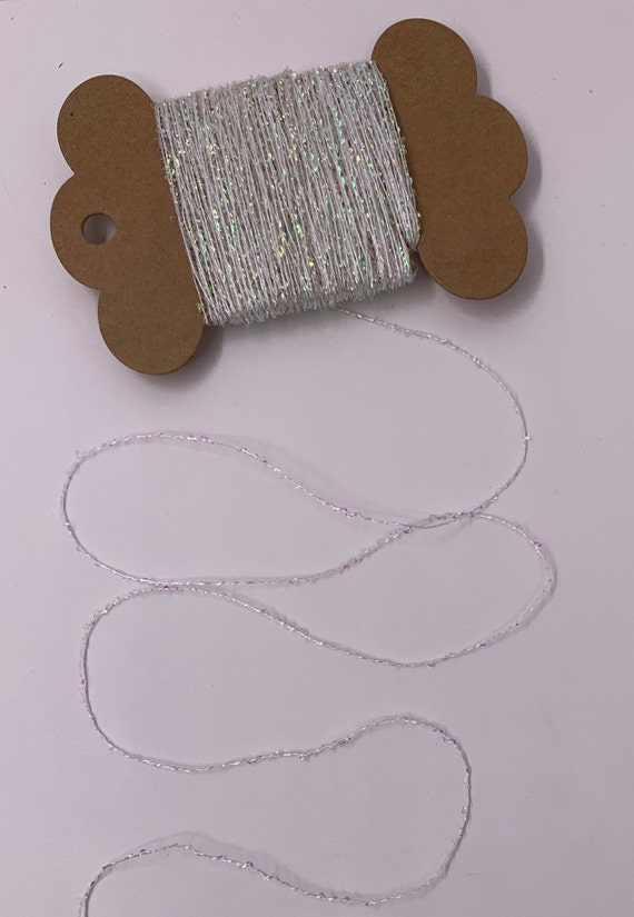 20 Yards Thin String Twine white Holographic Novelty Fibers - Etsy