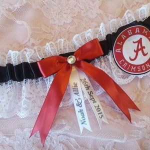 University of Alabama Crimson Tide Inspired White Lace Wedding Leg ...