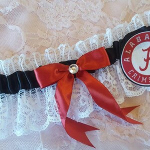 University of Alabama Crimson Tide Inspired White Lace Wedding Leg ...