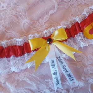 Kansas City Chiefs Inspired Wedding Bridal Garter Belt or 2pc Set W ...
