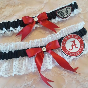 University of Alabama Crimson Tide Inspired White Lace Wedding Leg ...