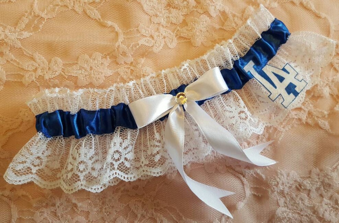 LA Dodgers Inspired Wedding Garter Belt Toss or 2pc Set Handcrafted ...