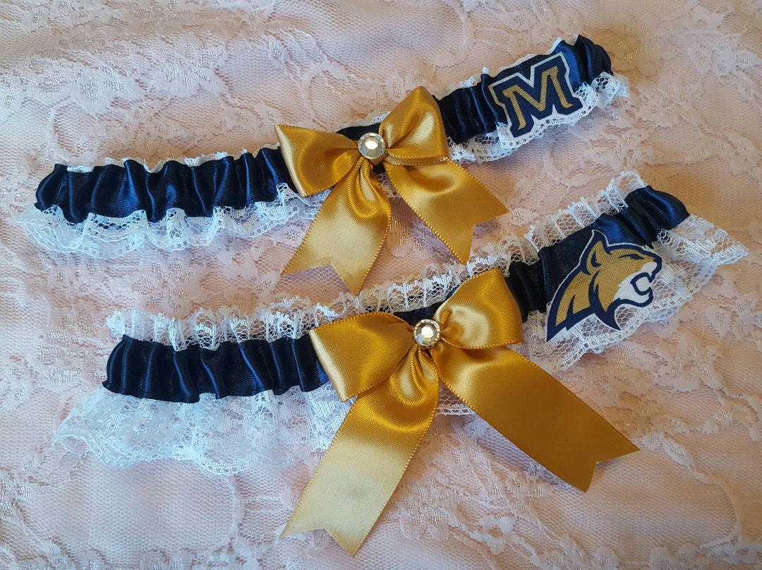 Montana MSU Wedding Garter Toss Keepsake or 2pc Set W/ White Lace - Etsy