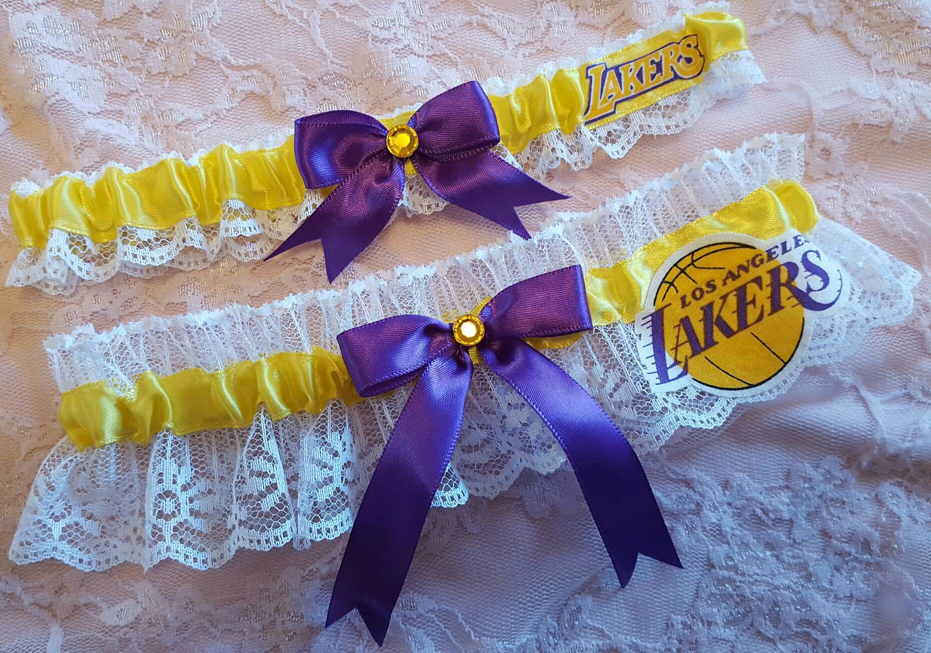 LA Lakers Inspired Basketball Wedding Garter Belt Toss or Set | Etsy