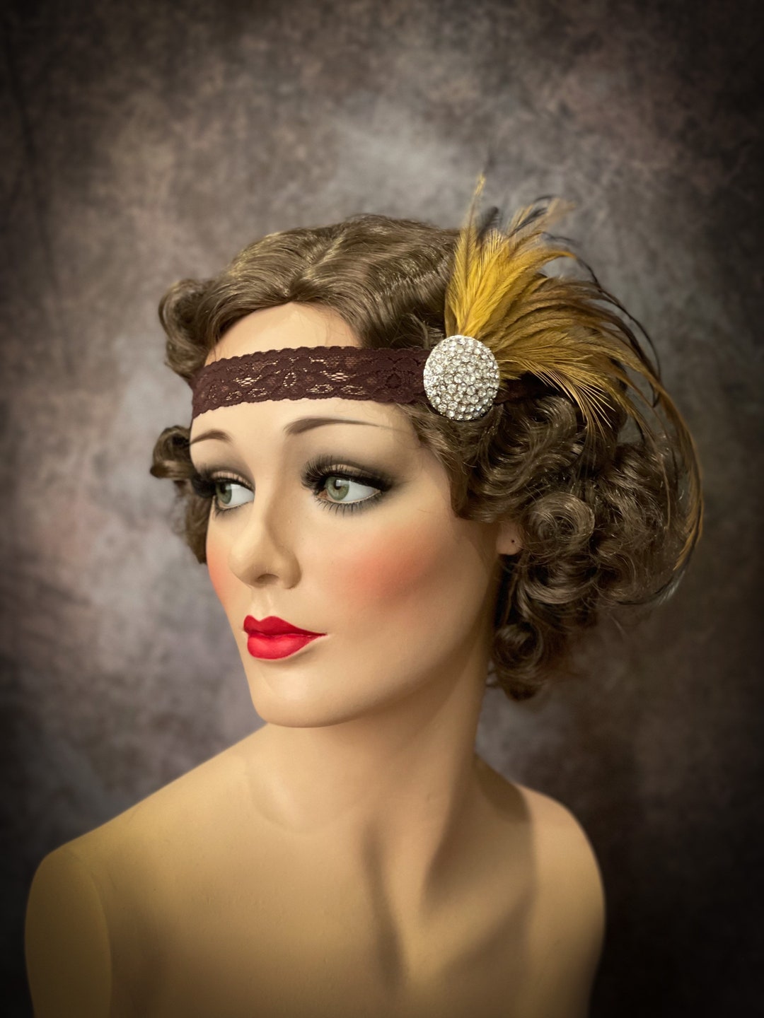 Flapper Headband-feather Headband-1920's-gatsby Party- Wedding ...