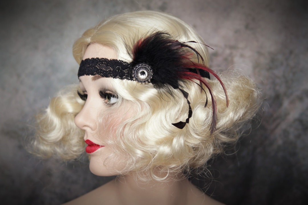 Flapper Headband-feather Headband-1920's-gatsby Party- Wedding ...