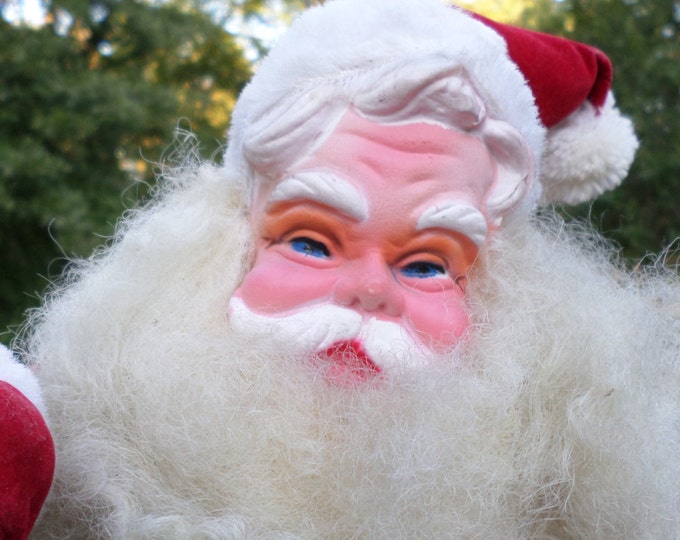 Antique Santa Gold Glitter Belly Red Velvet Suit Santa - Etsy