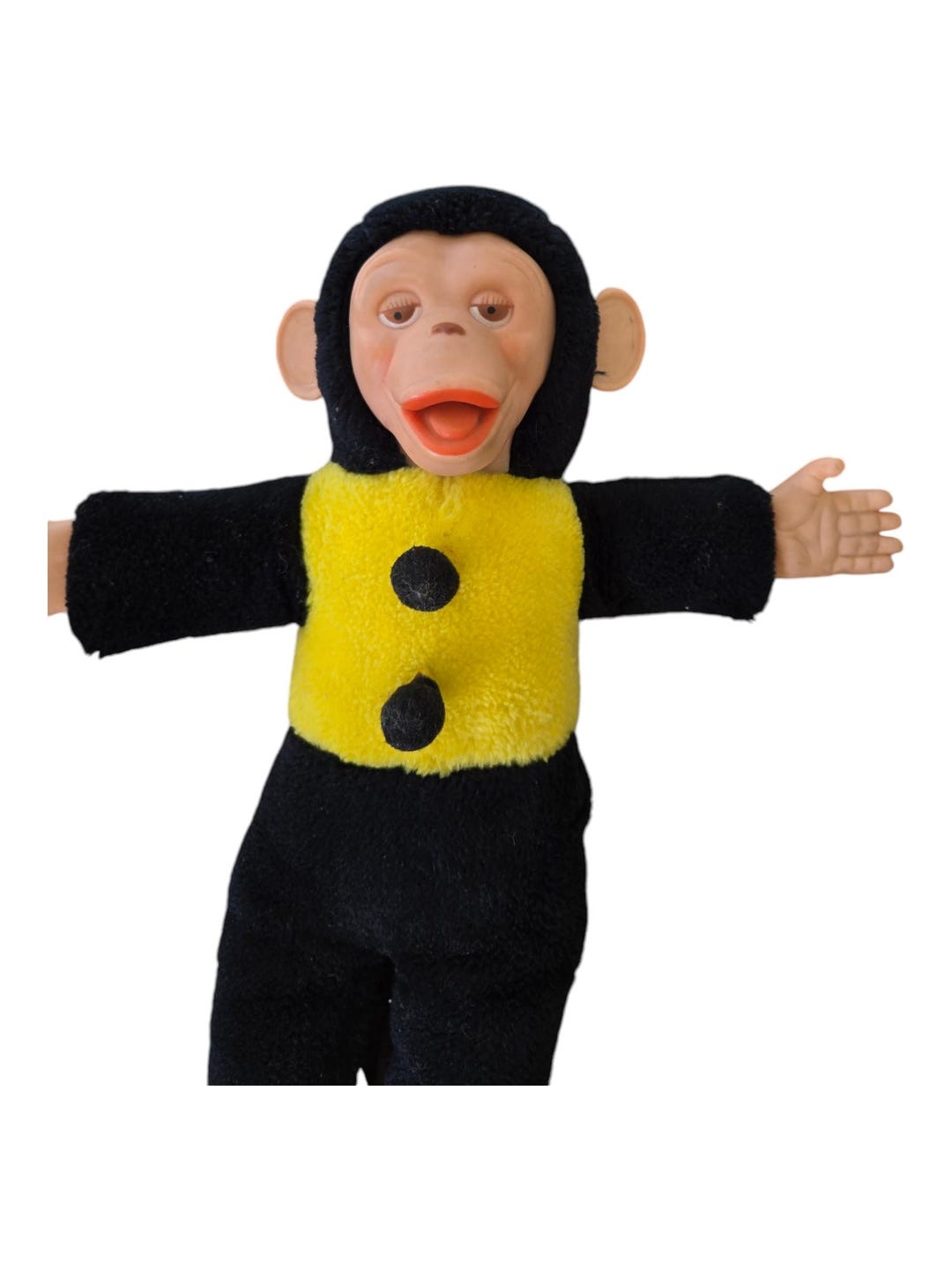 Vintage 16" ZIPPY Zim MCM Stuffed Plush Monkey Banana Rubber Face Mr ...