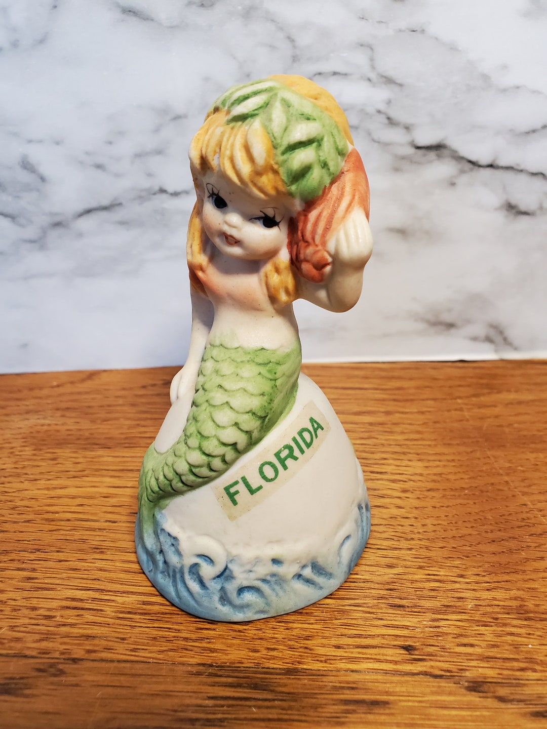 Vintage JASCO Adorabelles Mermaid Bell: Bisque Porcelain Figurine - Etsy