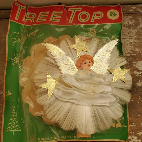 Spun Glass Angel Tree Topper - Etsy