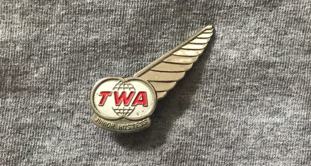 Twa Junior Hostess Pin, Stewardess, Flight Attendant, Half Wing, Wings ...
