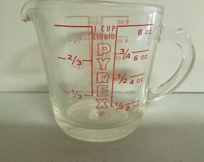 Pyrex Measuring Cup Vintage, Made in the Usa, Half Pint, 508, 8 Ounce ...