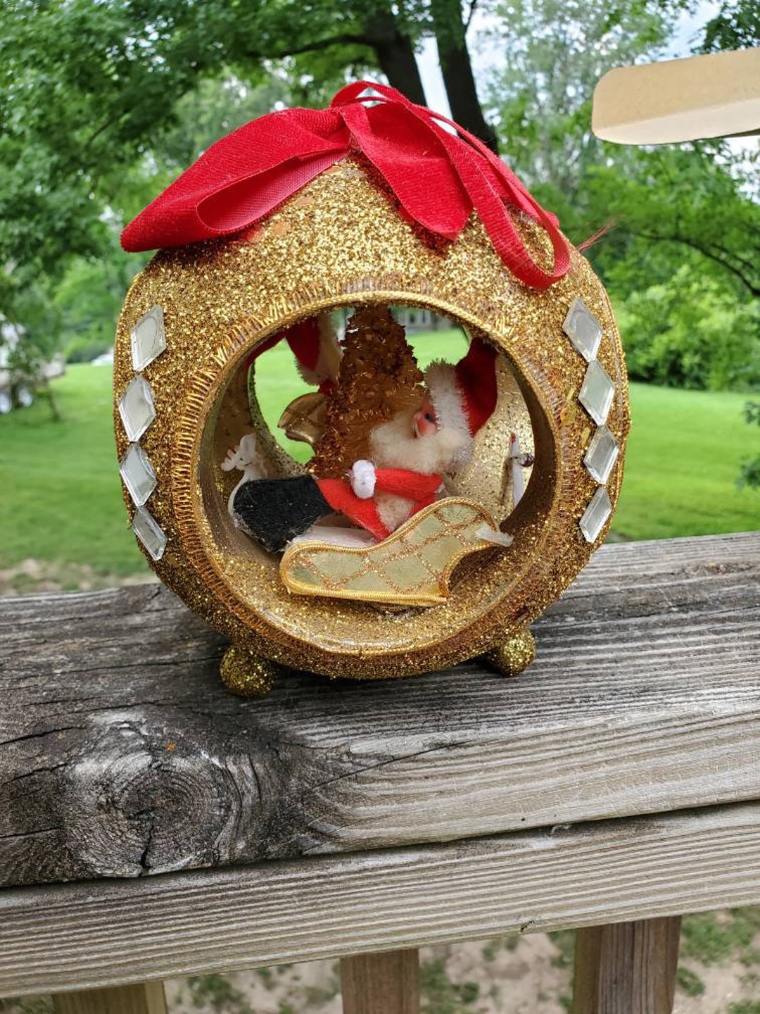 Christmas Santa Diorama Decoration Mint in the Original Box, 1970s ...