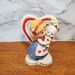 Lefton Valentine, Girl With Bear 243, Vintage Girl Figurine, , Antique ...