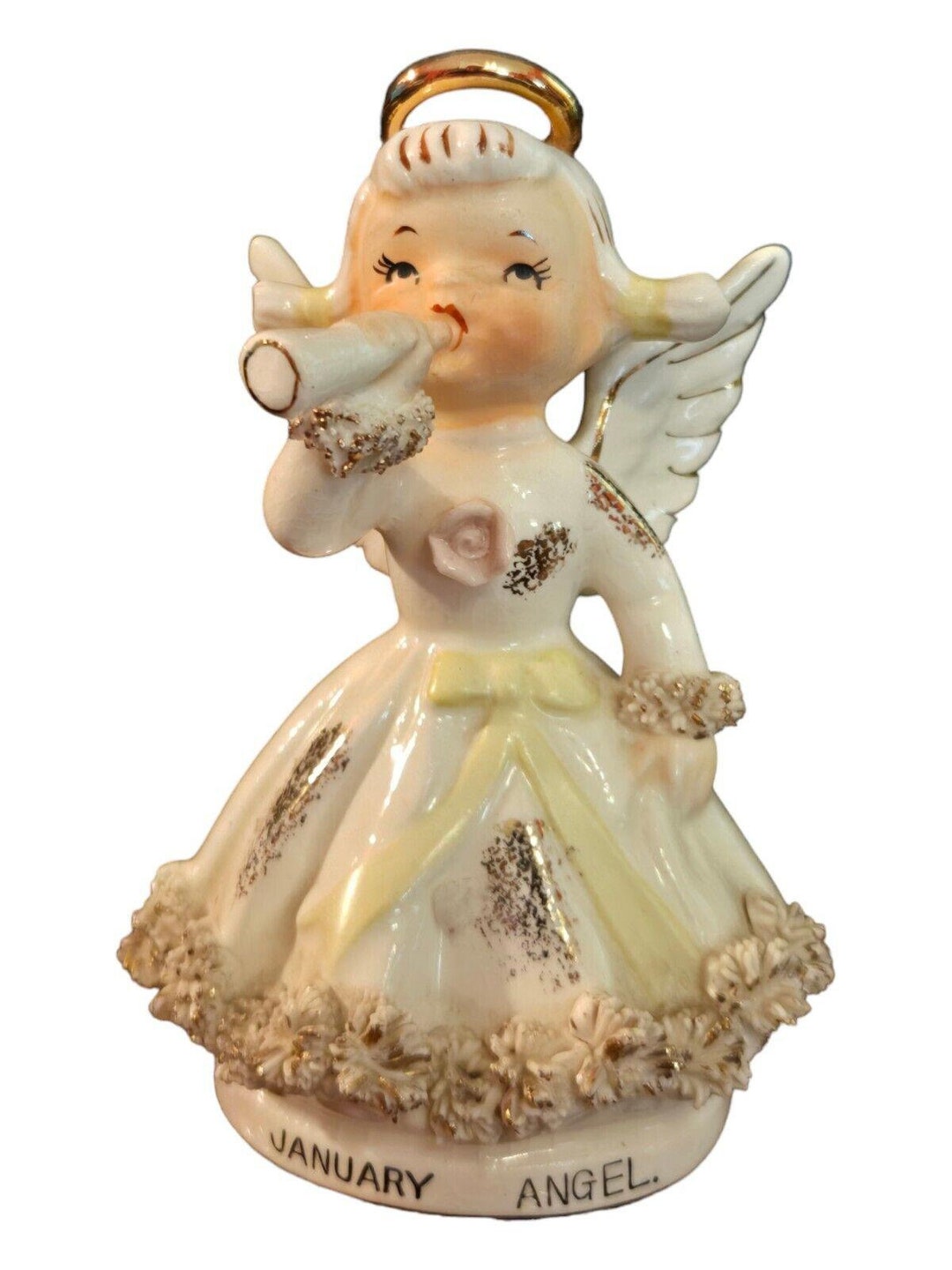 Lefton Spaghetti Trim January Birthday Angel Figurine AR1987 - Etsy