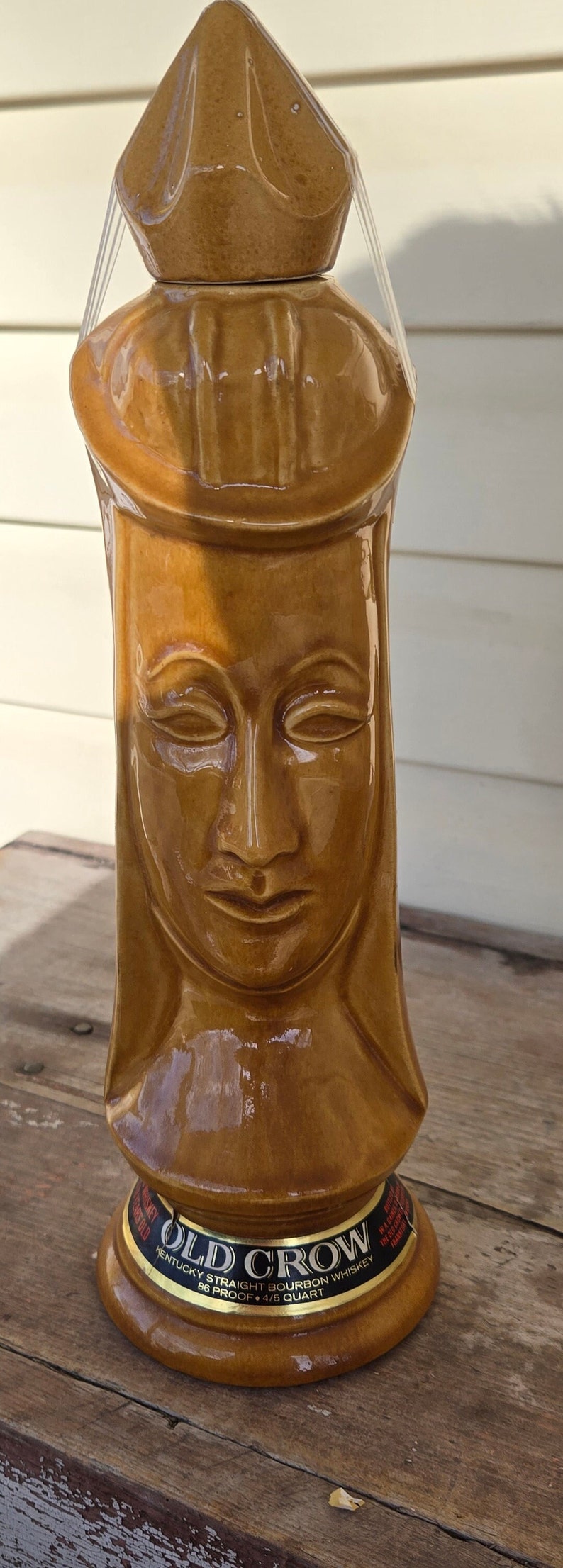 Old Crow Whiskey Decanter Chess Pawn: Bar Cart Decor - Etsy