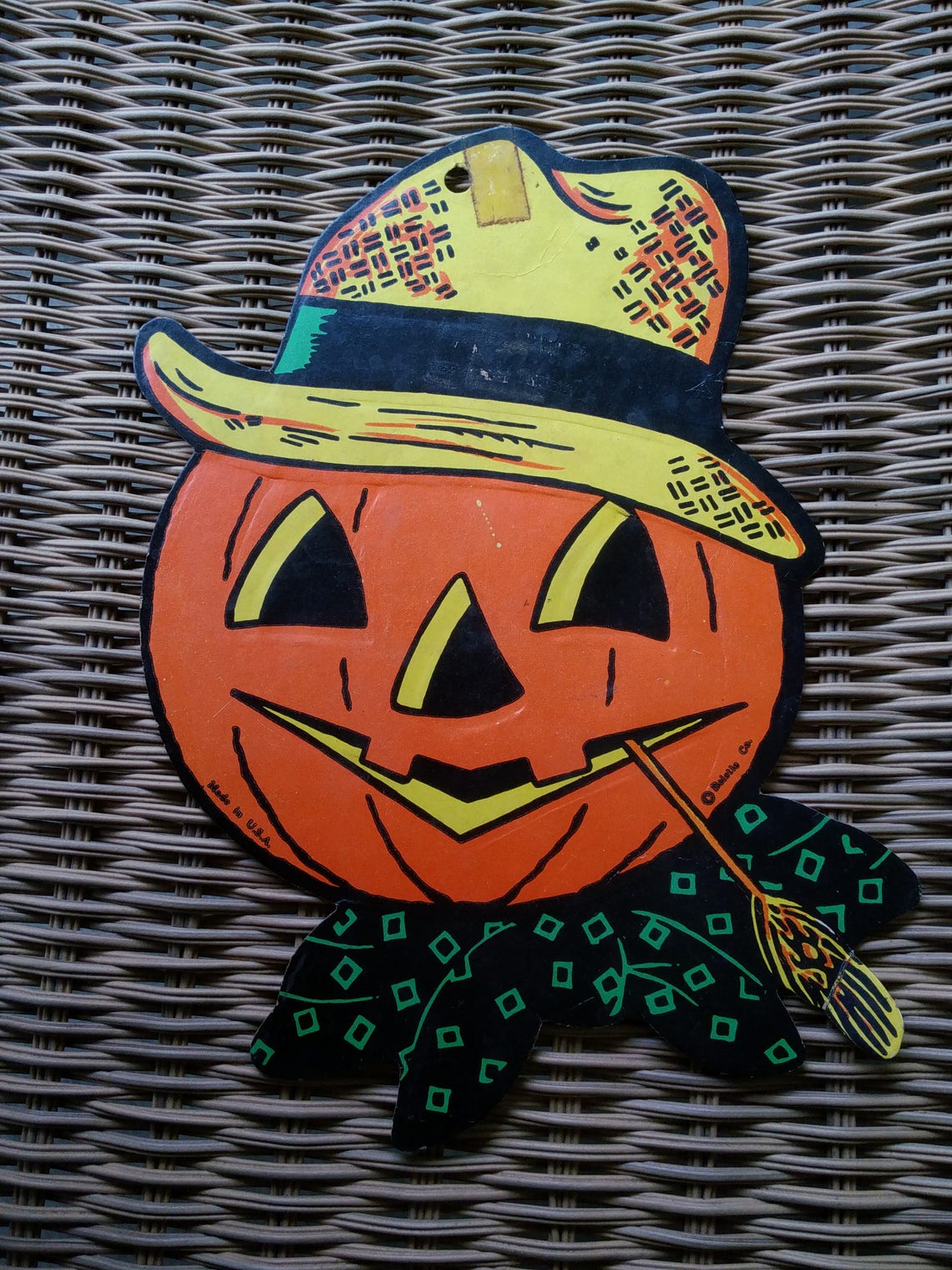 Scarecrow Punkinhead Die cut Pumpkin Jack O Lantern | Etsy