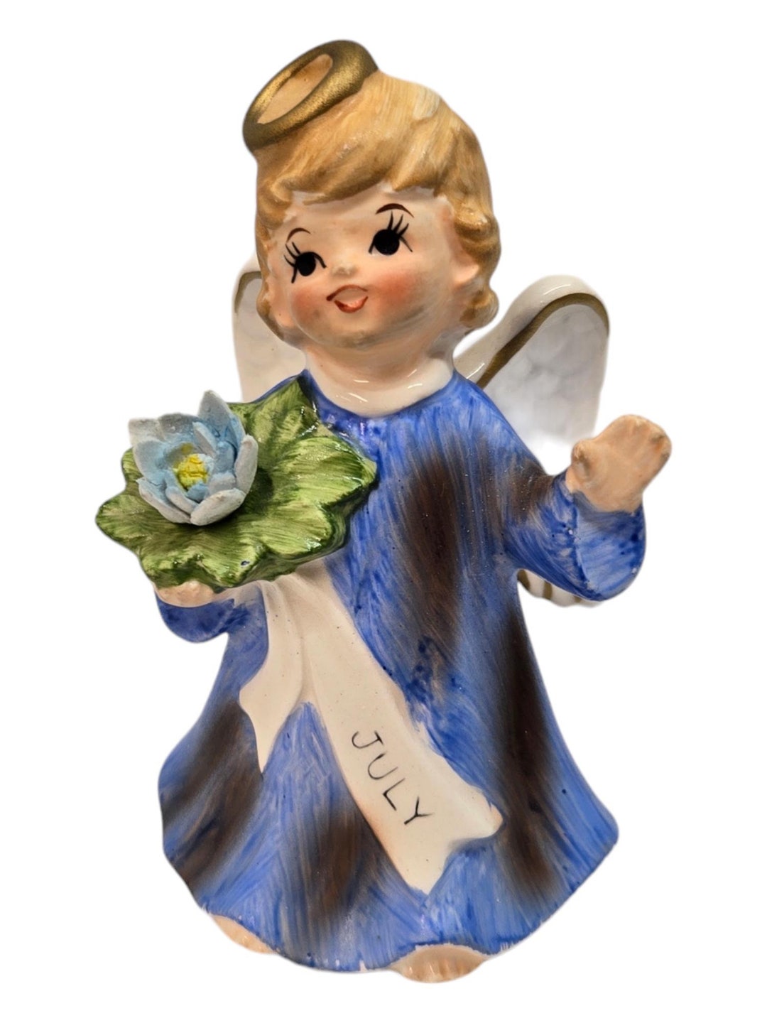 Lefton Birthday Month Angel, July, Vintage Girl Figurine, , Tagged ...