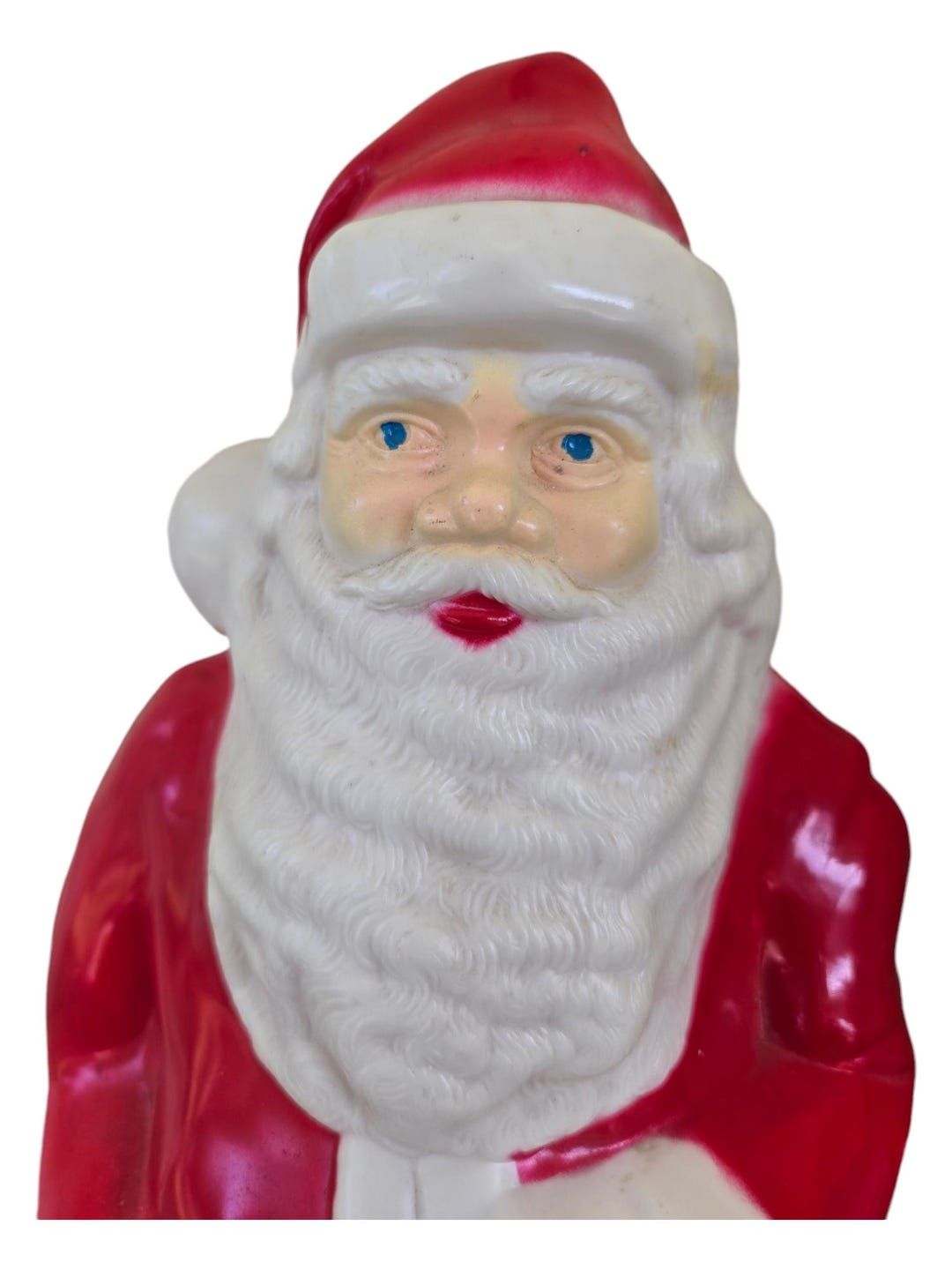 Vintage Christmas, Hard Plastic Santa Blow Mold, Santa Light, Santa ...