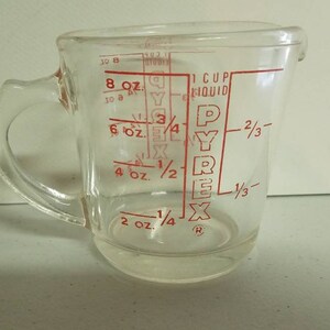 Pyrex Measuring Cup Vintage Made in the Usa Half Pint 508 - Etsy