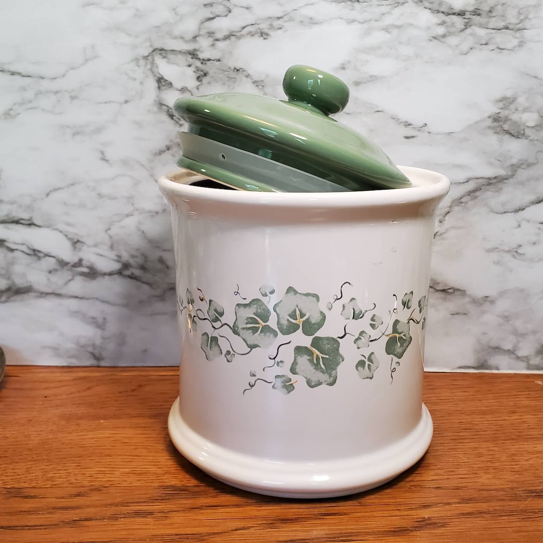 Vintage Corelle Callaway Ivy Canister: Pyrex Corning Kitchen Storage 5 ...